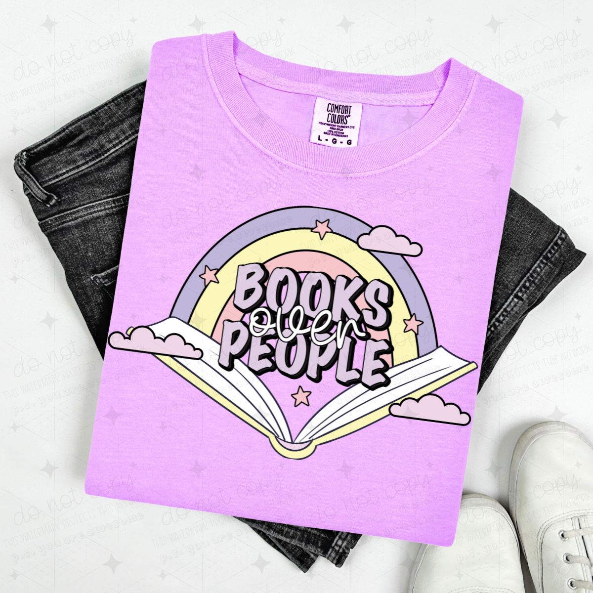 BOOKS OVER PEOPLE - DTF TRANSFER – Shopsalesollieandco