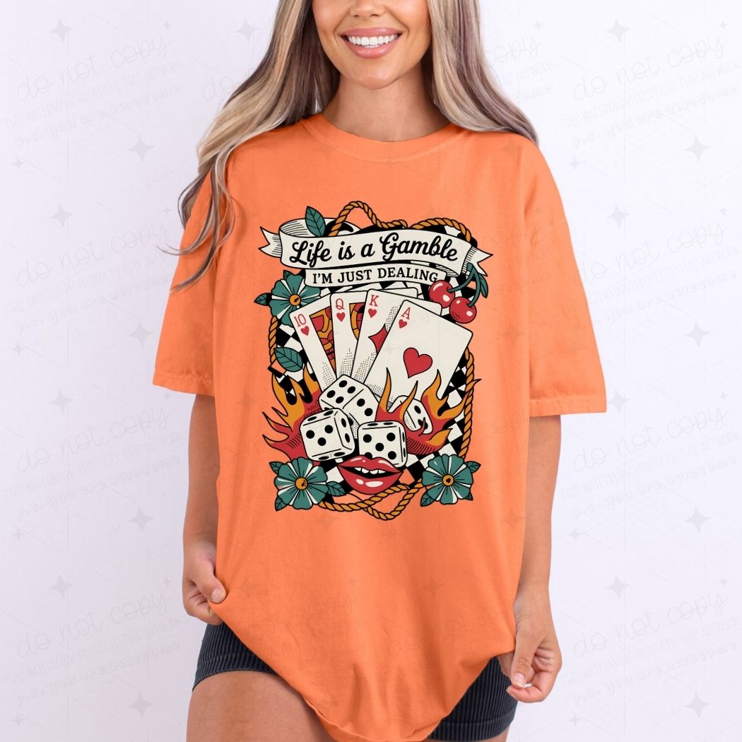 LIFE IS A GAMBLE - DTF TRANSFER – Shopsalesollieandco